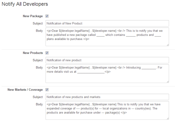Set up notifications using notification templates | Apigee Docs