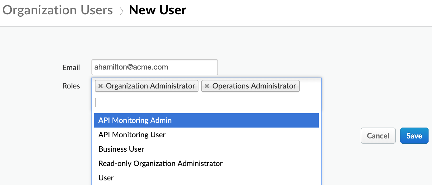 Assigning roles | Apigee Edge | Apigee Docs