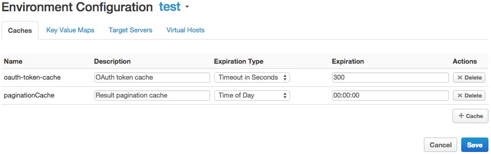 Creating and editing an environment cache | Apigee Docs